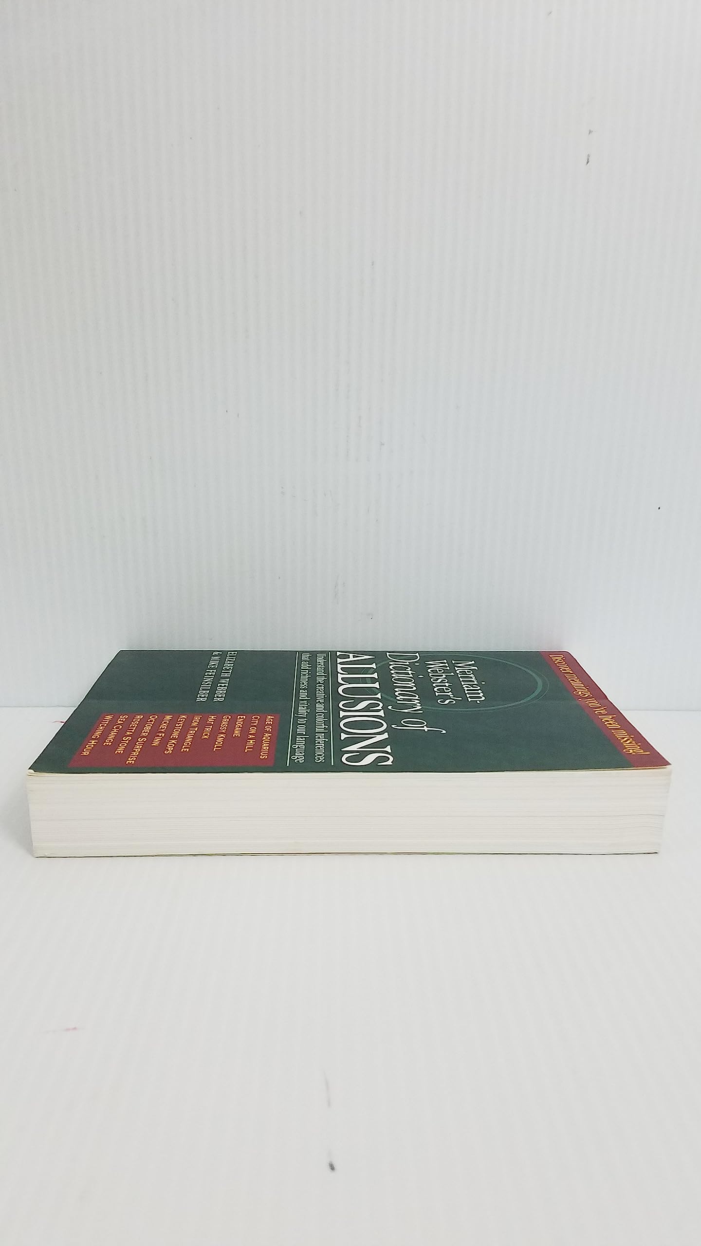 Merriam-Webster's Dictionary of Allusions – Used Book Depot