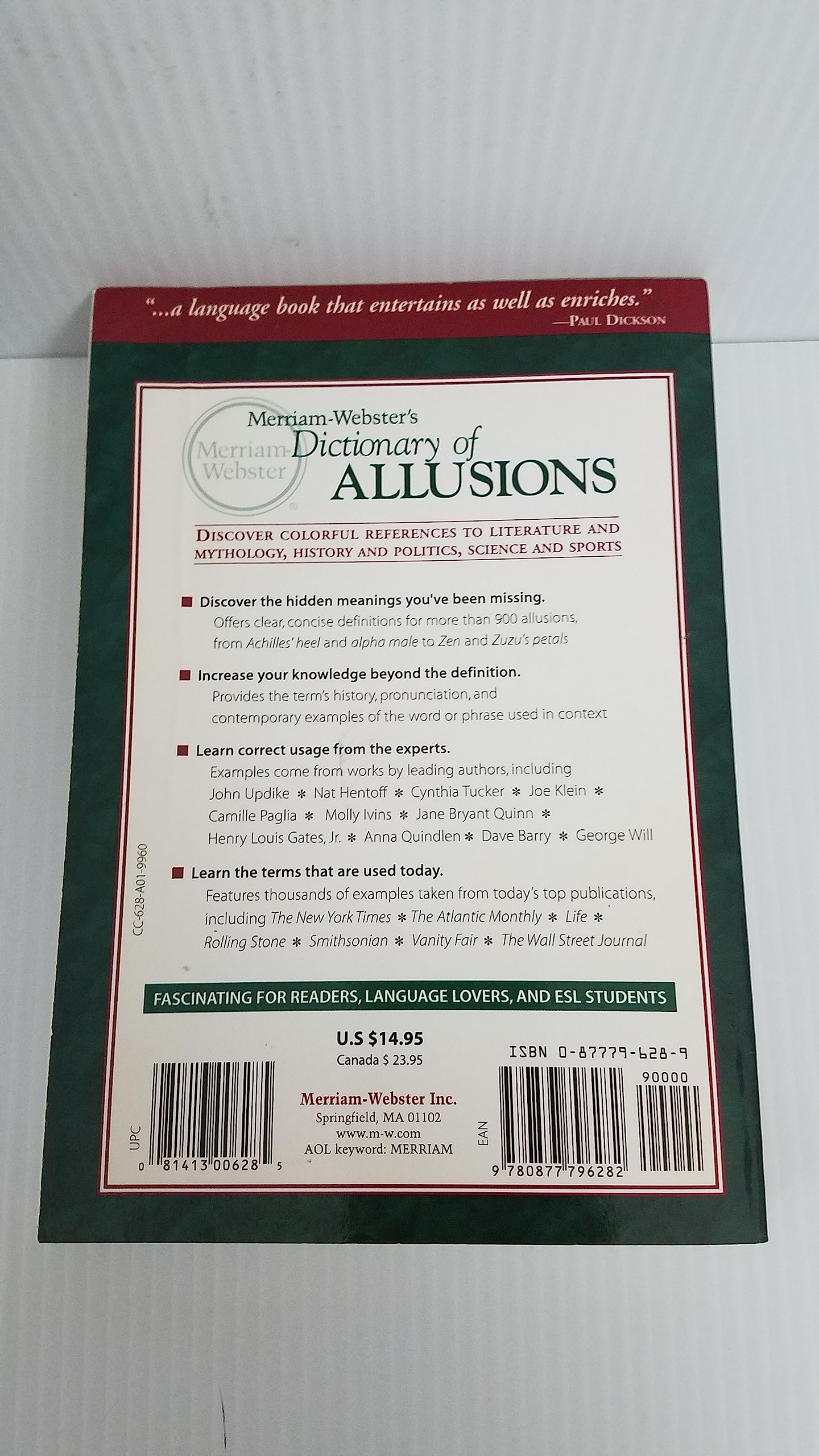 Merriam-Webster's Dictionary of Allusions – Used Book Depot